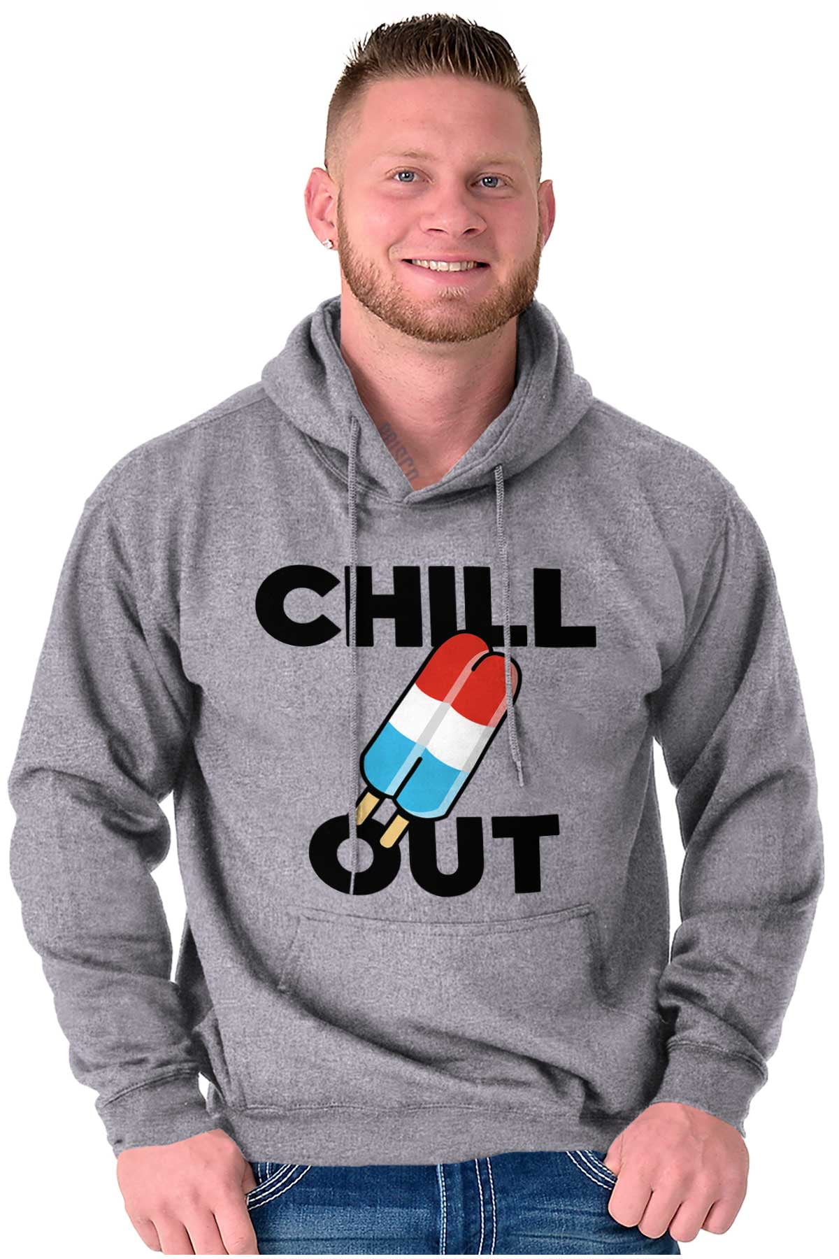 Retro Chill Out Food Pun Popsicle Hoodie Sweatshirt Women Men Brisco ...
