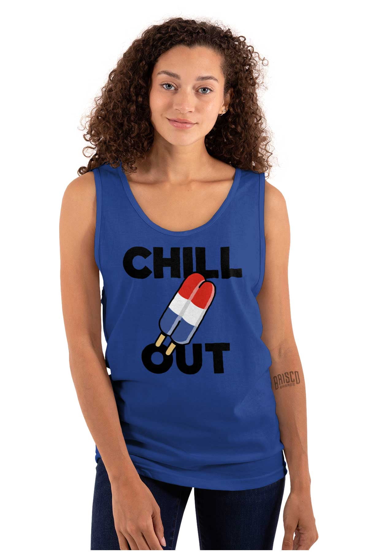 Retro Chill Out Food Pun Popsicle Tank Top T Shirts Men Women Brisco ...