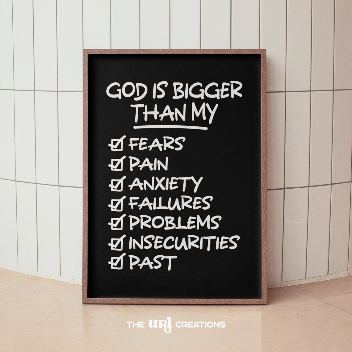 Retro Christian Wall Art Black Minimalist Scripture Poster Trendy ...