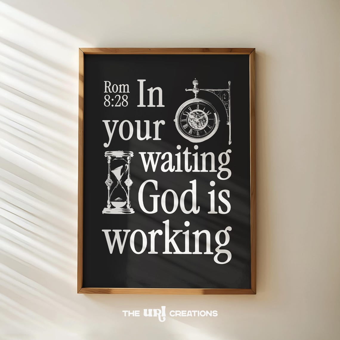 Retro Christian Wall Art Black White Bible Verse Poster Trendy ...