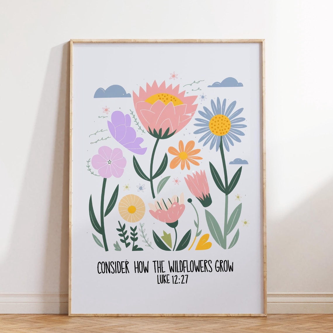 Retro Christian Wall Art, Luke Scripture, Bible Verse, Christian Poster ...