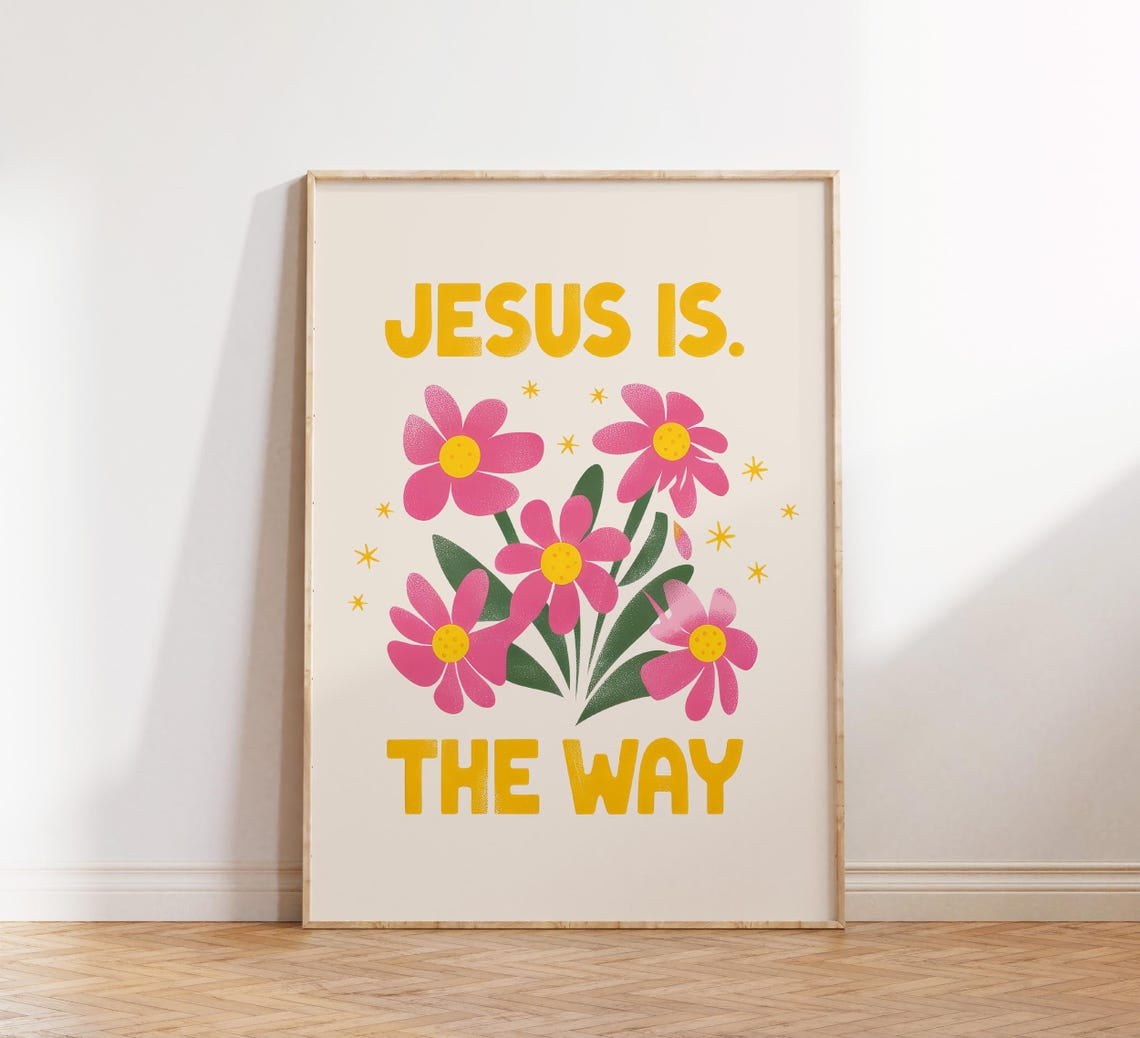 Retro Christian Wall Art Print, Faith Print, Christian Poster, Jesus ...