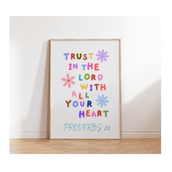 Retro Christian Wall Art Proverbs Scripture Christian Poster For Dorm ...