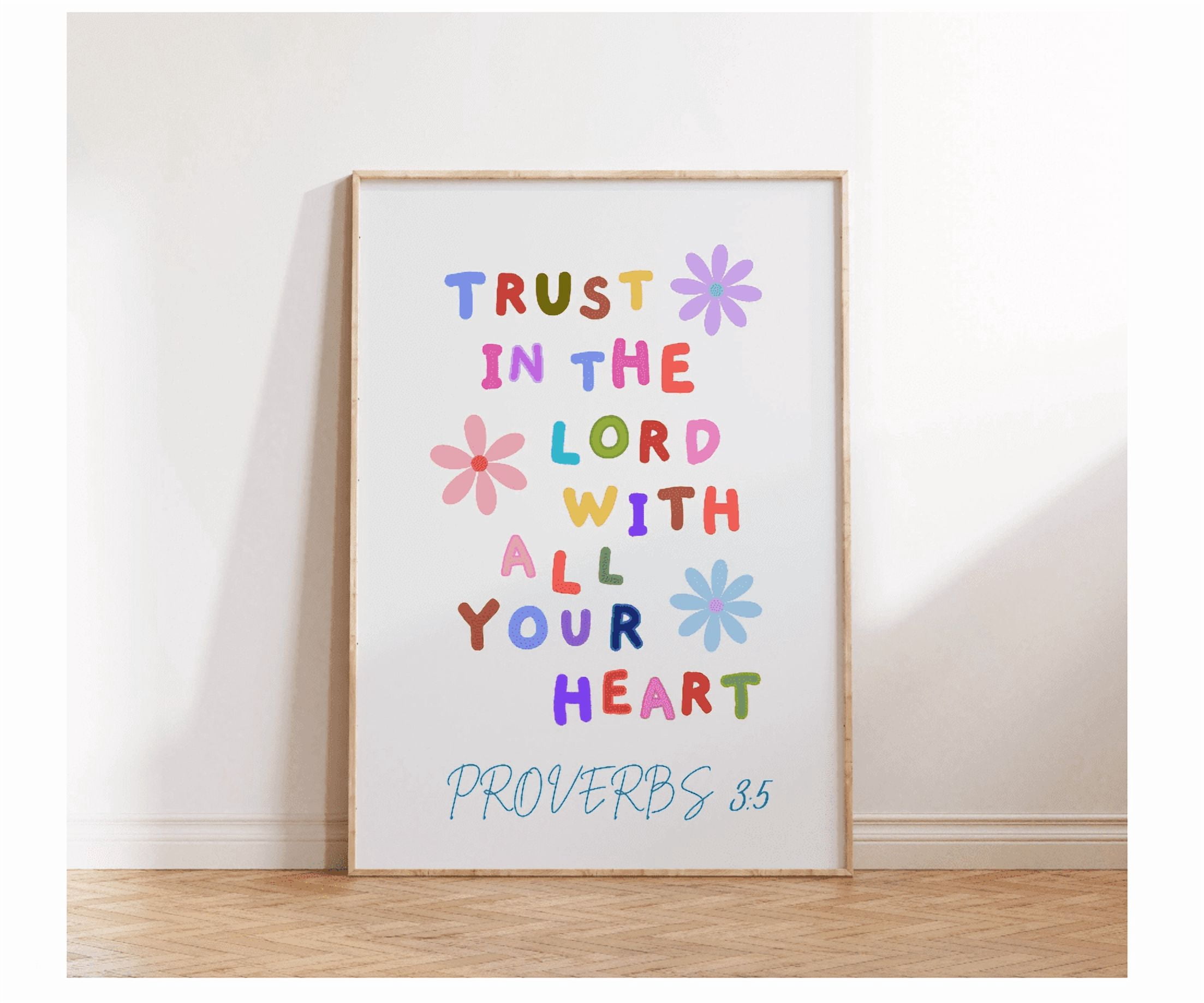 Retro Christian Wall Art Proverbs Scripture Christian Poster For Dorm ...