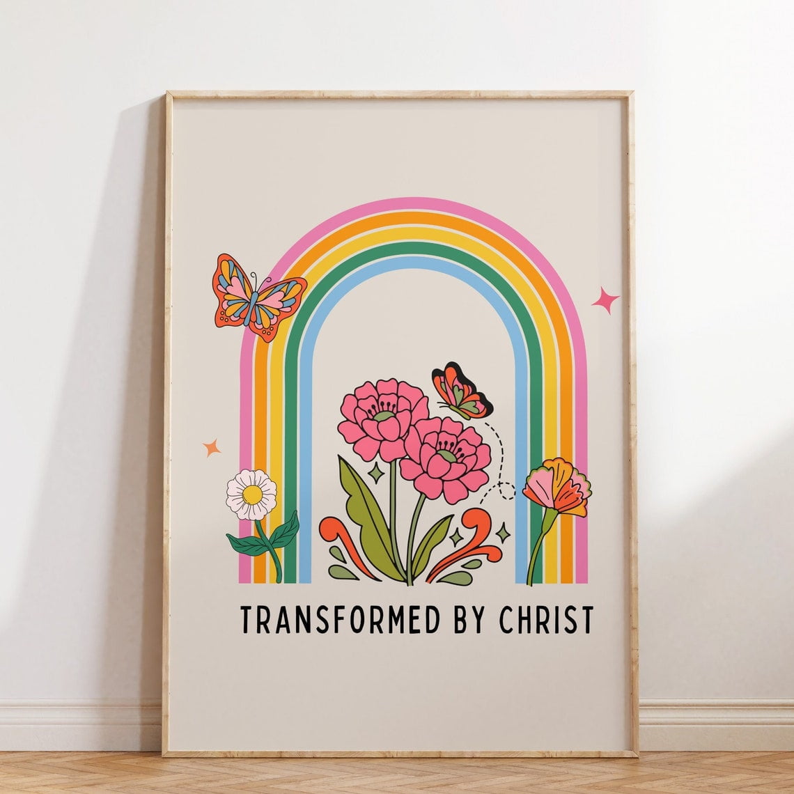 Retro Christian Wall Art, Religious Print, Gift For Christians, God ...