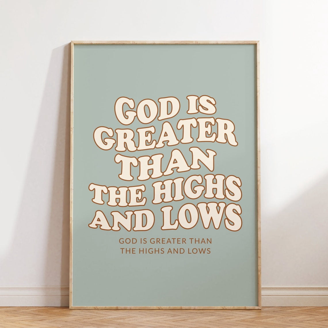 Retro Christian Wall Print Bible Verse God Jesus Faith Print Christian ...