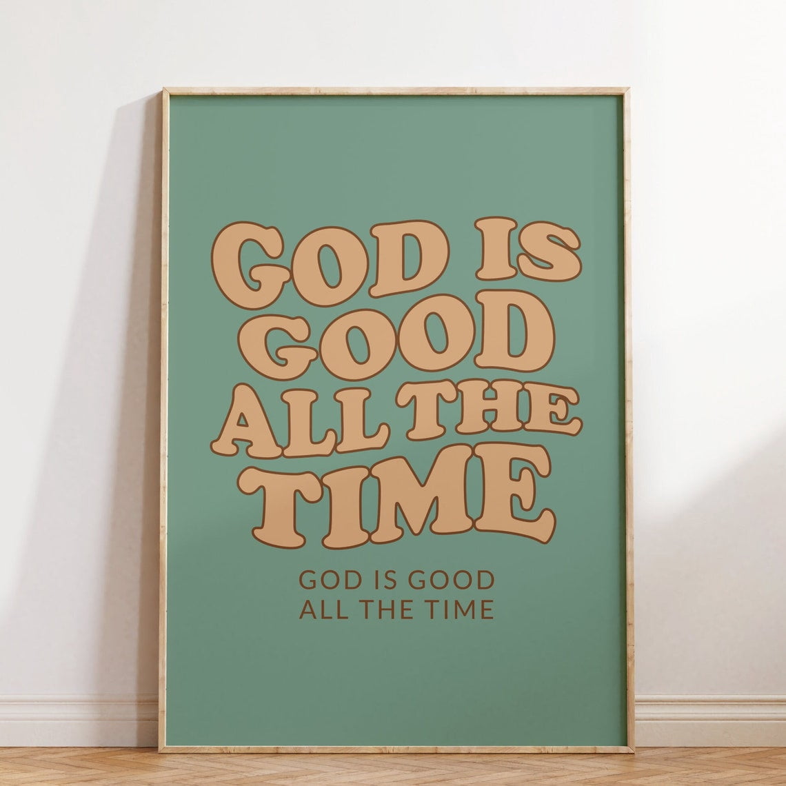 Retro Christian Wall Print God Quote Print Christian Poster Bible Verse ...