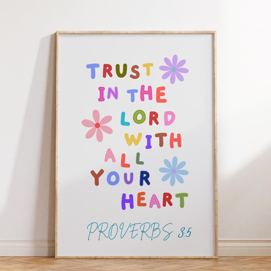 Retro Christian Wall Print, Proverbs Scripture, Christian Poster, Bible ...