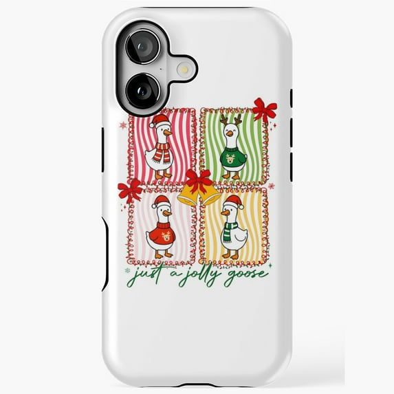 Retro Christmas Goose Funny Holiday Phone Case 17 16 15 14 13 12 11 Pro ...