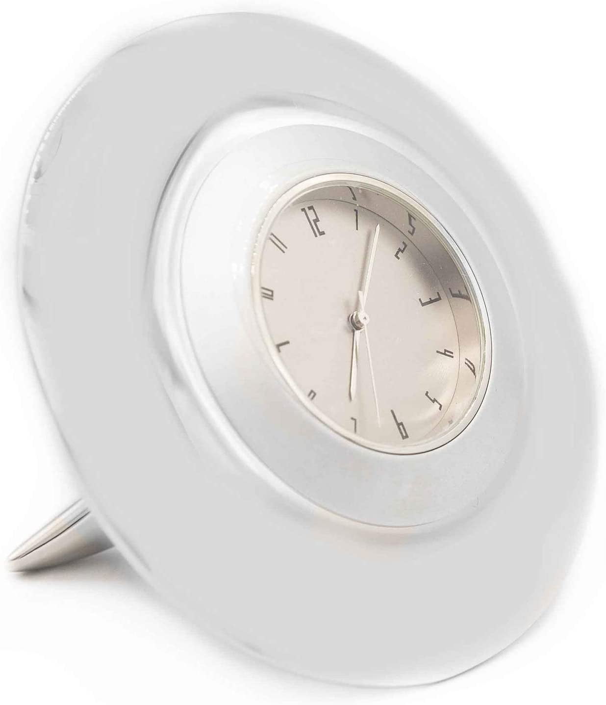Retro Chrome-Plated Table Desk Silver Disk Clock - Walmart.com