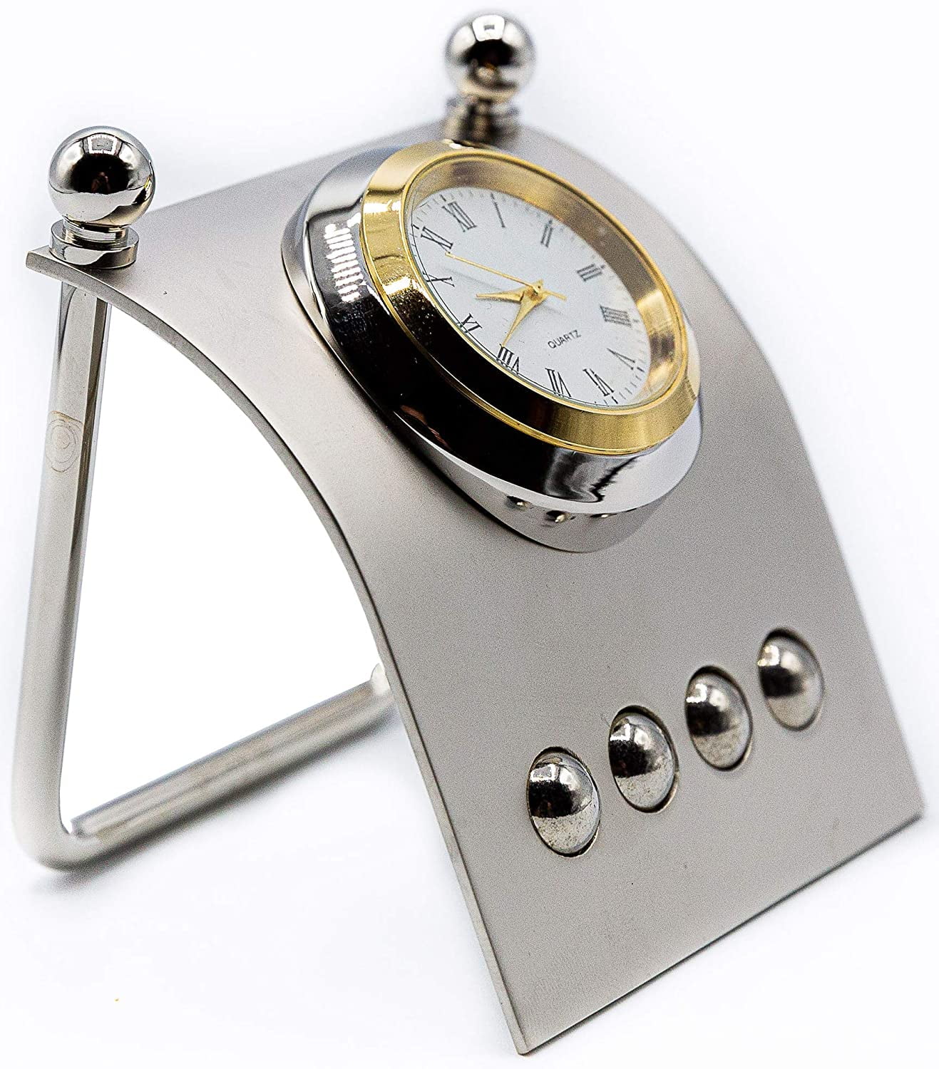 Retro Chrome-Plated Table Desk Vintage Industrial Clock - Walmart.com