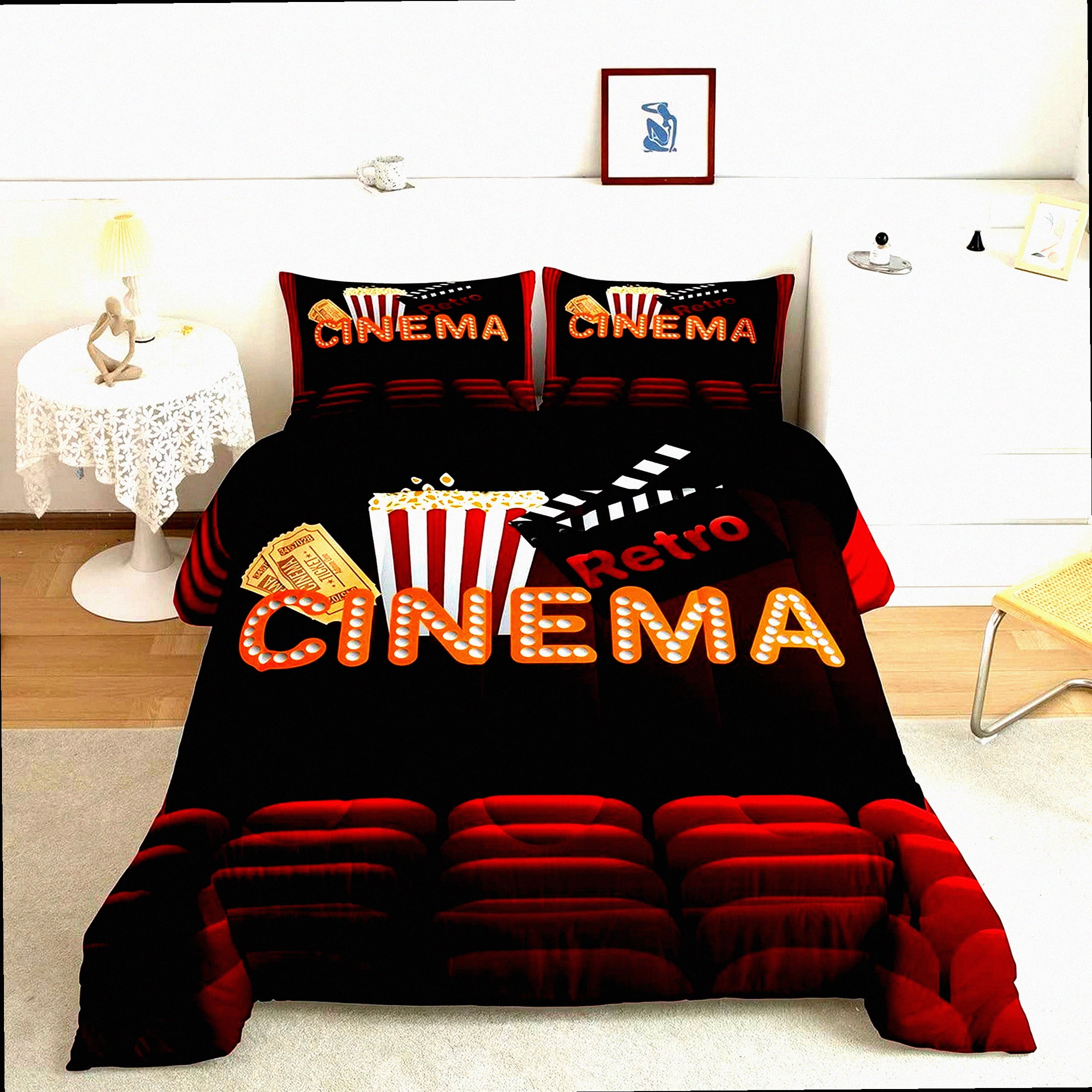 Popcorn Cinema Queen Comforter Set - Walmart.com