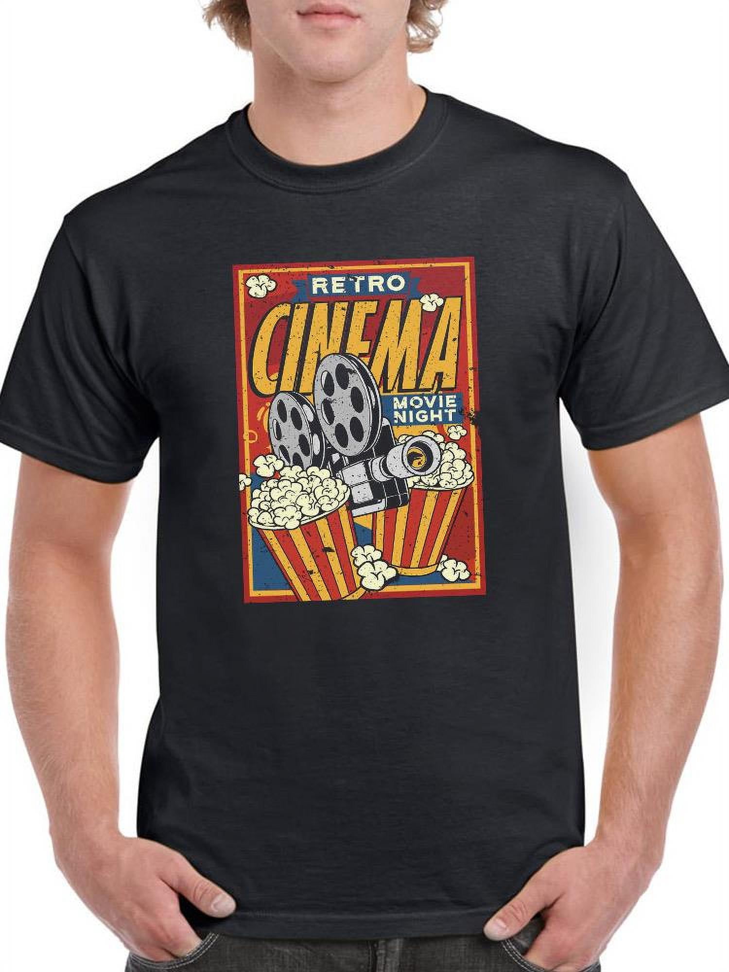 Retro Cinema Movie Night T-Shirt Men -Smartprints Designs, Male Large ...