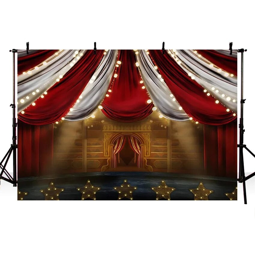 Retro Circus Photography Backdrops Cruise Red Tent Birthday Party Child ...