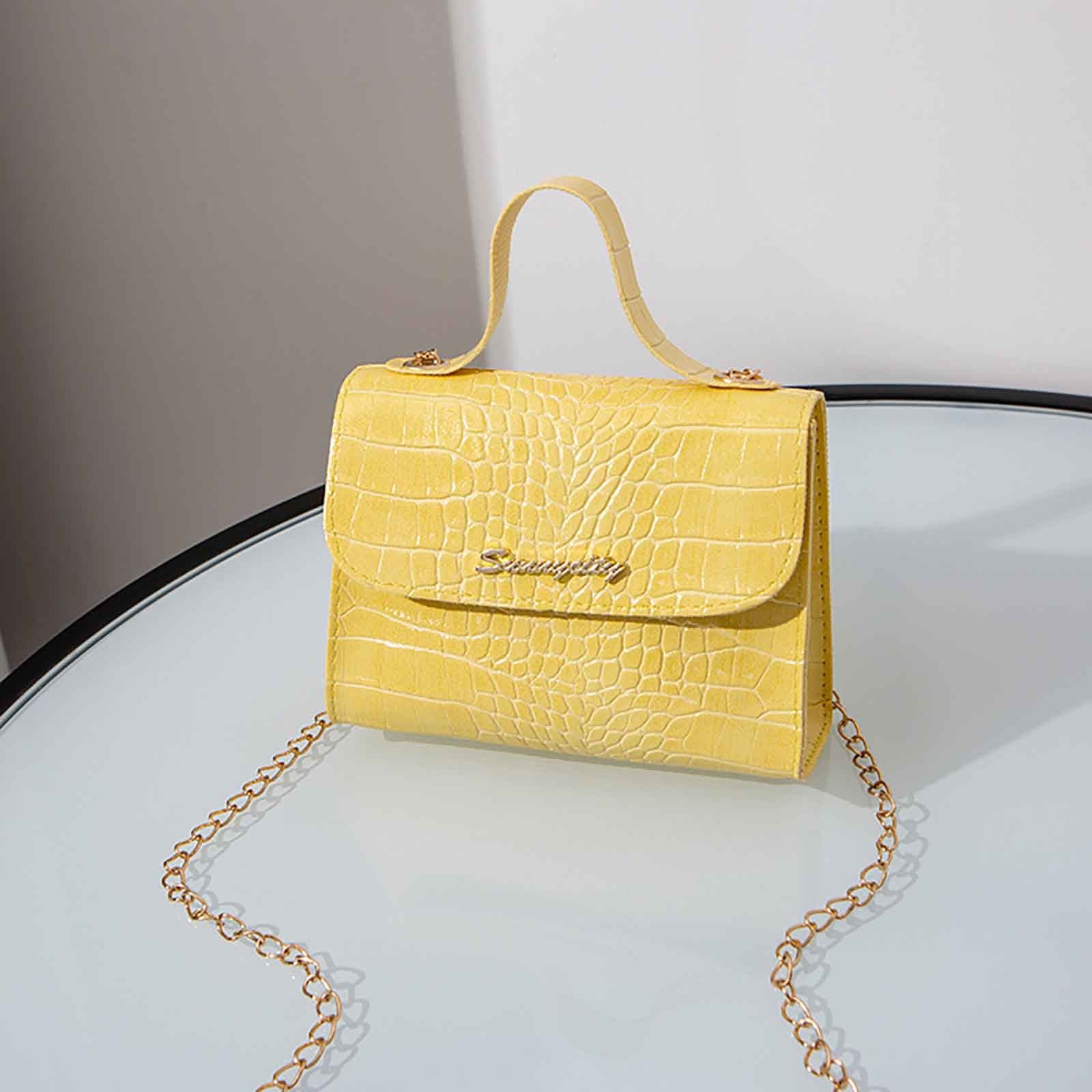 Retro Classic Clutch Bag for Women Crocodile Leather Underarm Bag Small ...
