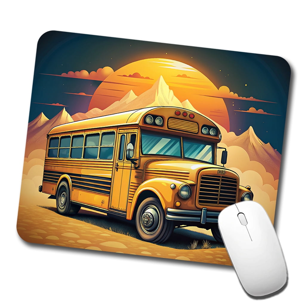 Retro Classic School Bus Mouse Pad Low Profile Gaming Mat - Walmart.com