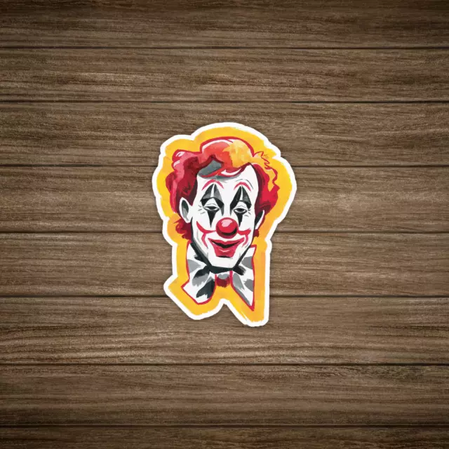 Retro Clown Face Sticker - Vintage Circus Decal Watercolor Artphone ...