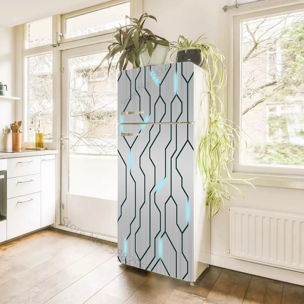 Retro Coffee Beer Poster Fridge Door Wrap Mural Cover Waterproof ...