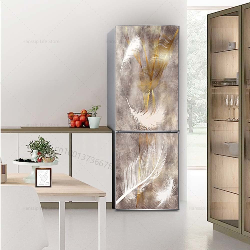 Retro Coffee Poster Fridge Door Wrap Mural Decals Waterproof Kitchen ...