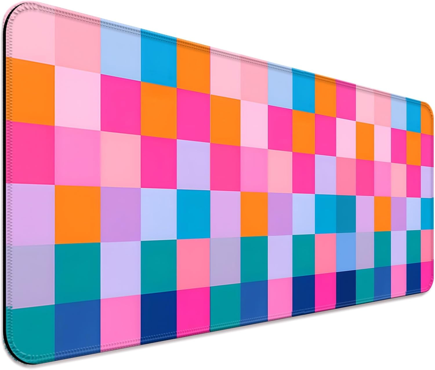 Retro Coloful Checkered Gaming Desk Mat, Computer Keyboard Large ...
