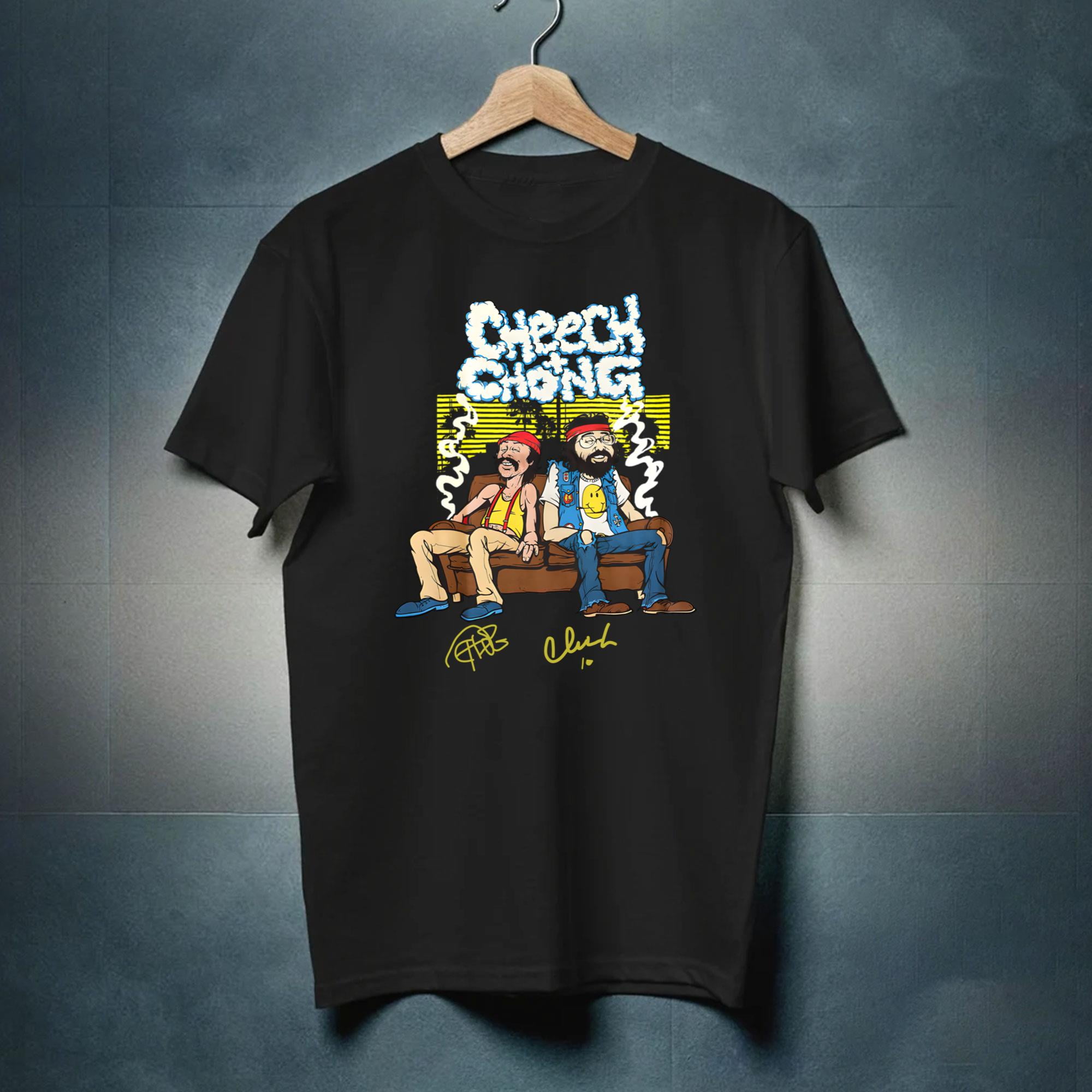 Retro Comedy Duo Caricature Signature T Shirt-TH33421 - Walmart.com