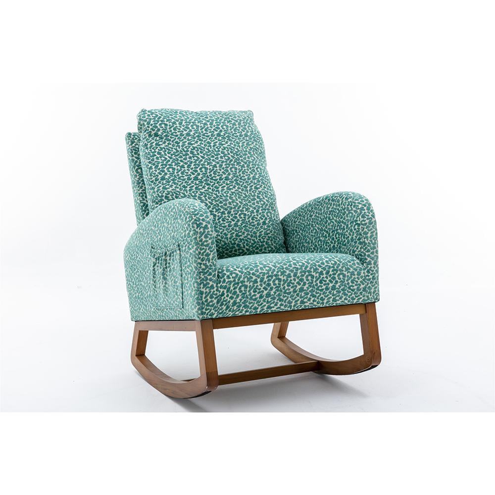 Retro Comfortable Fabric Upholstery Padded Seat with Armrest and Tall ...