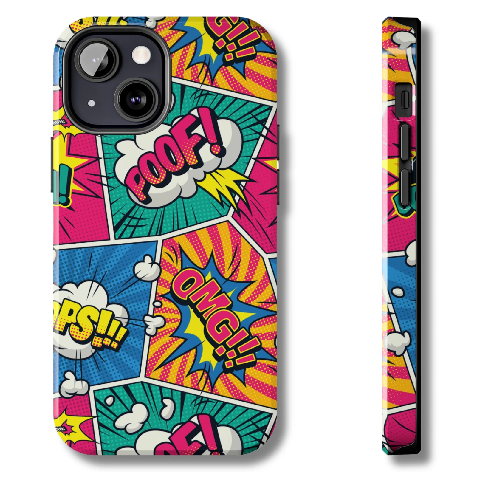 Retro Comic Strip Speech Bubble Phone Case for iPhone 11 to 17 Series ...