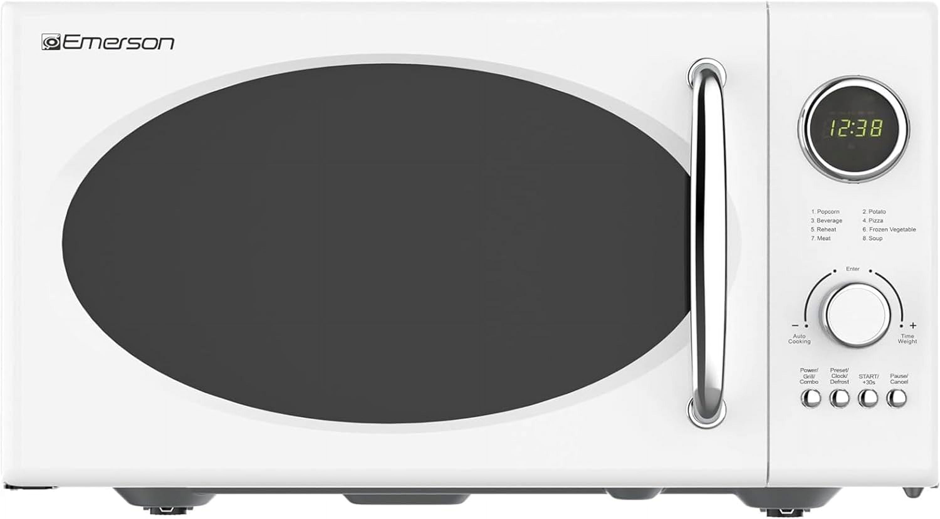 Retro Compact Countertop 800W Microwave Oven with 1,000W Grill Function ...