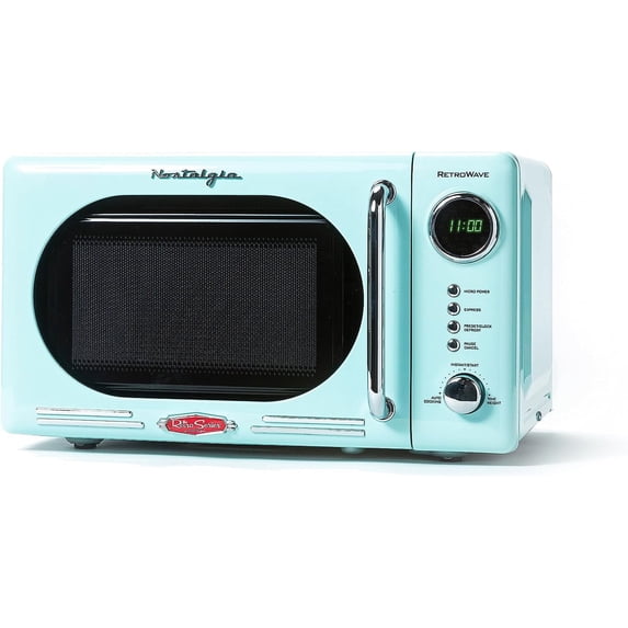 Retro Compact Countertop Microwave Oven, 0.7 Cu. Ft. 700-Watts with LED ...