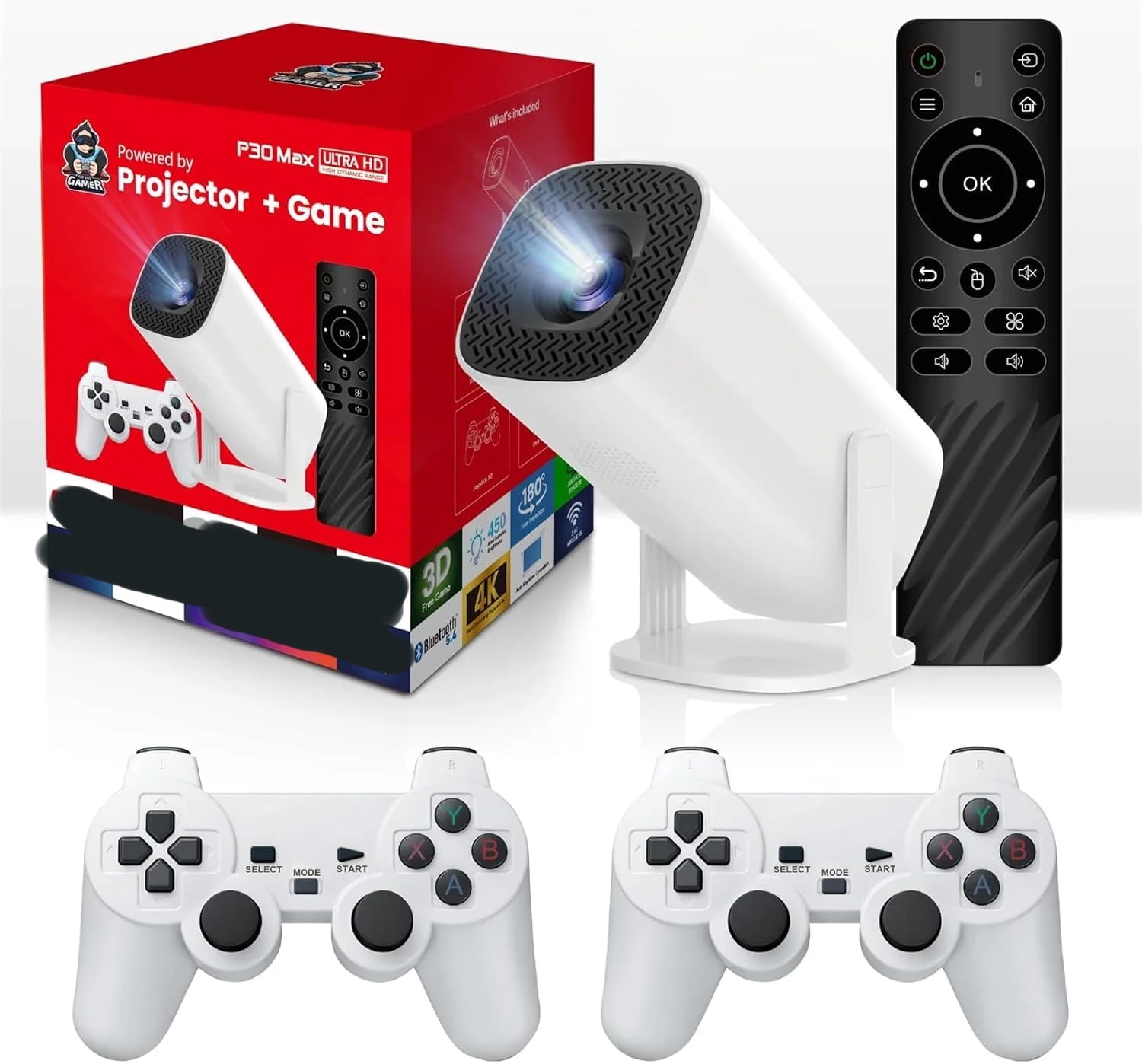 Retro Console & Projector - Built in 40,000+ Games with 40+ Emulators, Kothab Retro Console ...