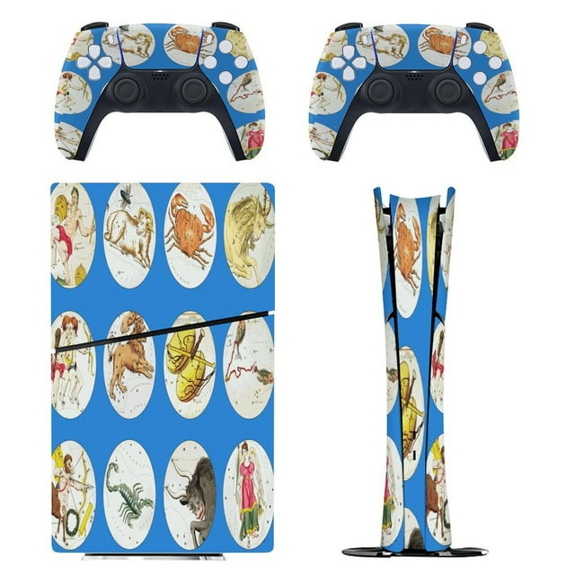 Retro, Constellation Pattern PS5/PS5 Slim Digital Disc Skin Sticker For ...