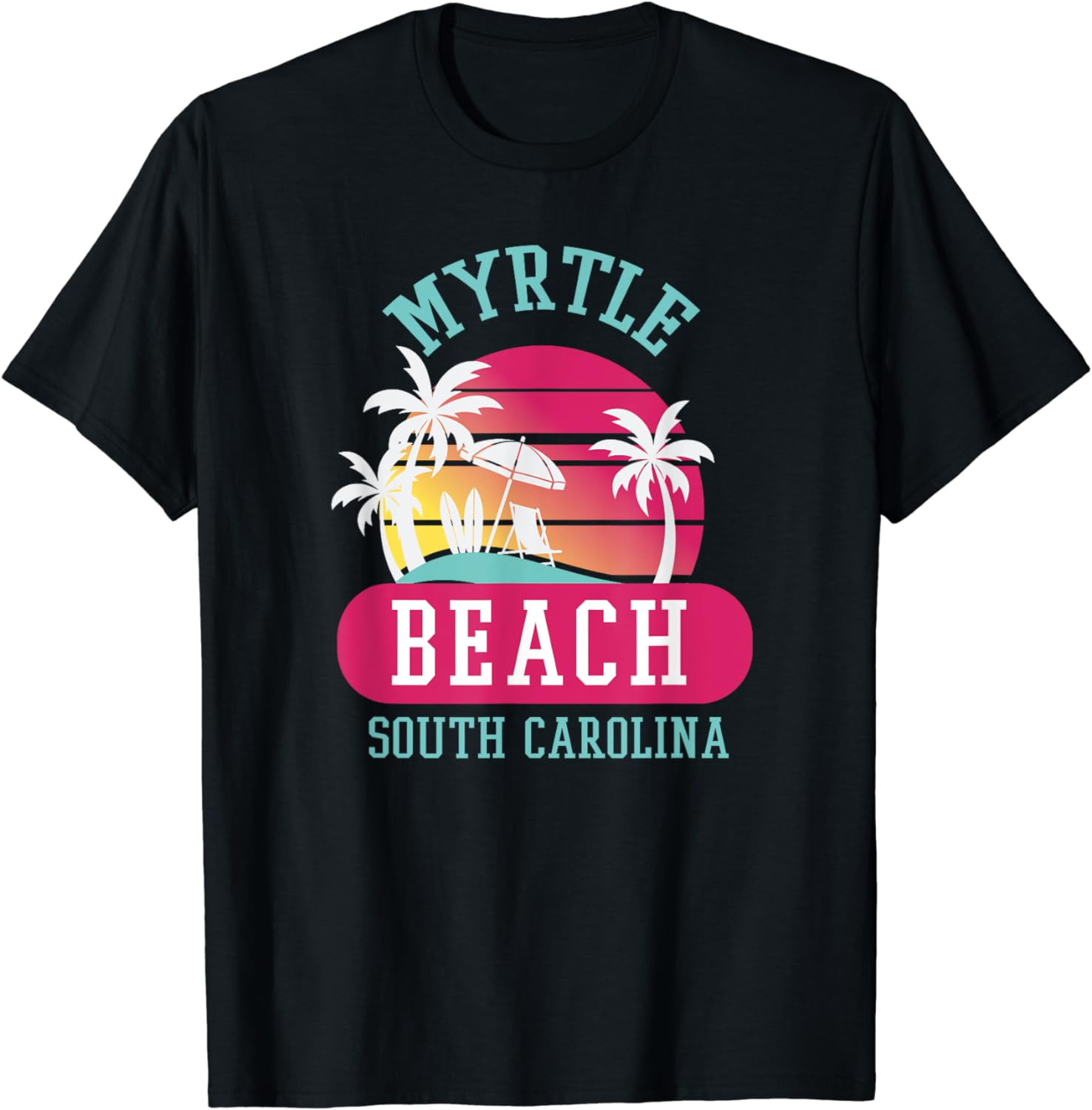 Retro Cool Myrtle Beach Mens Womens SC Beaches T-Shirt - Walmart.com