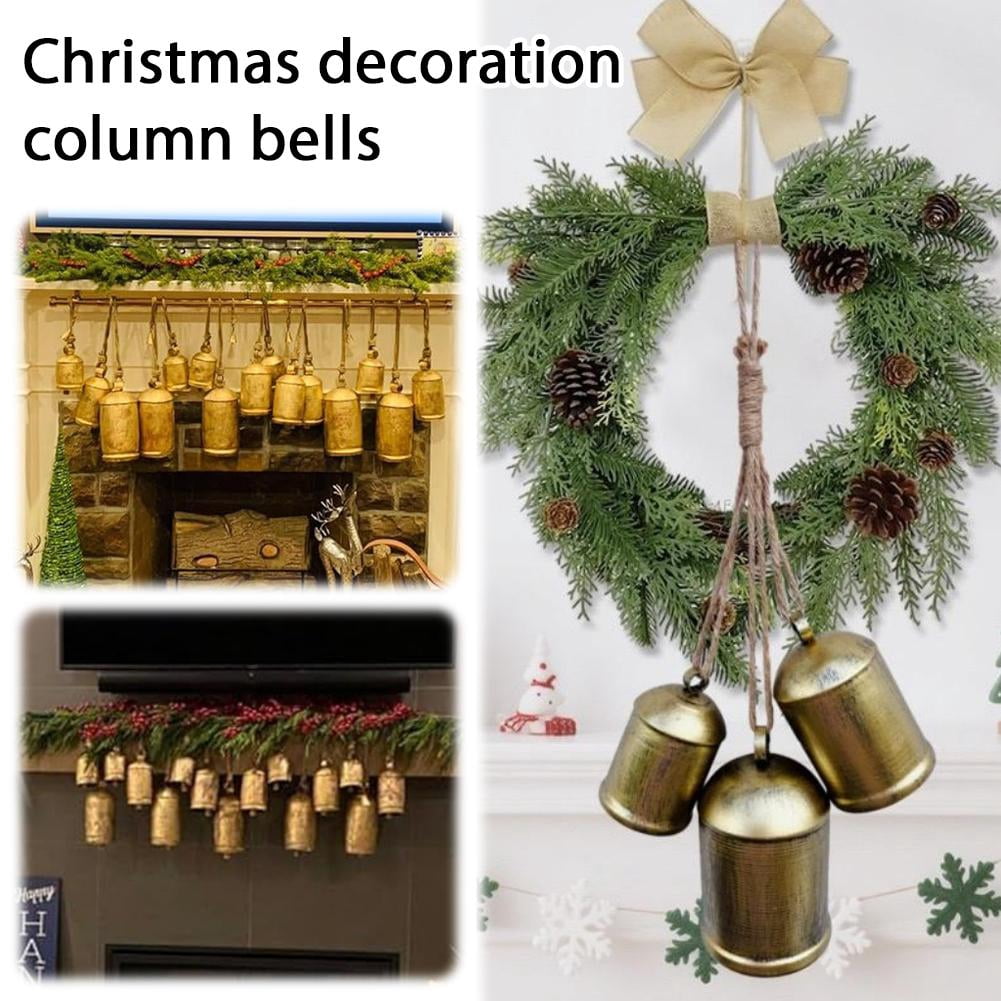 Retro Copper Cow Bell Hanging Lanyard Wind Chimes Handmade Shabby Brass ...