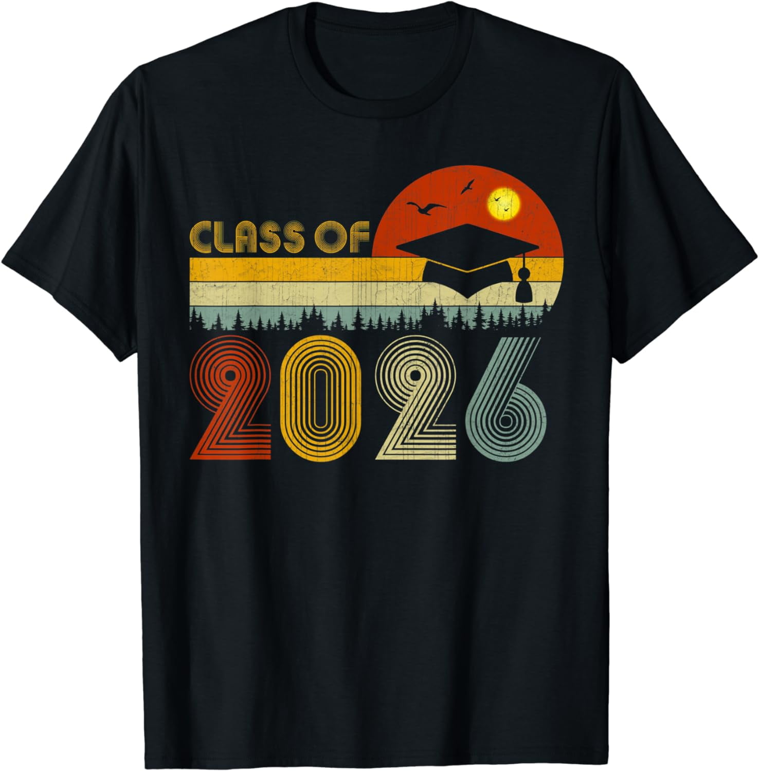 Retro Countdown To Senior Graduation Class Of 2026 T-Shirt - Walmart.com