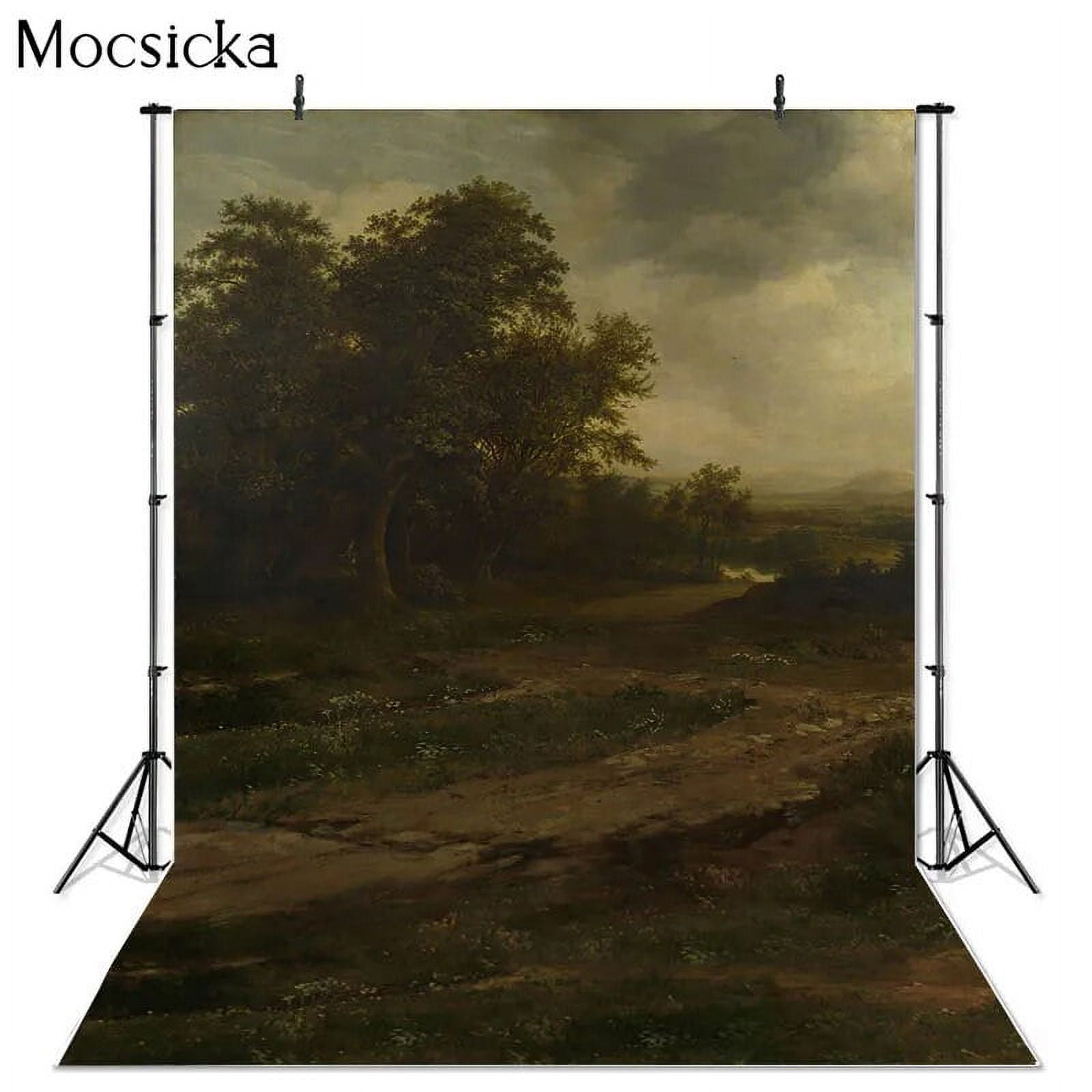 Retro Country Trail Photography Background Spring Green Field ...