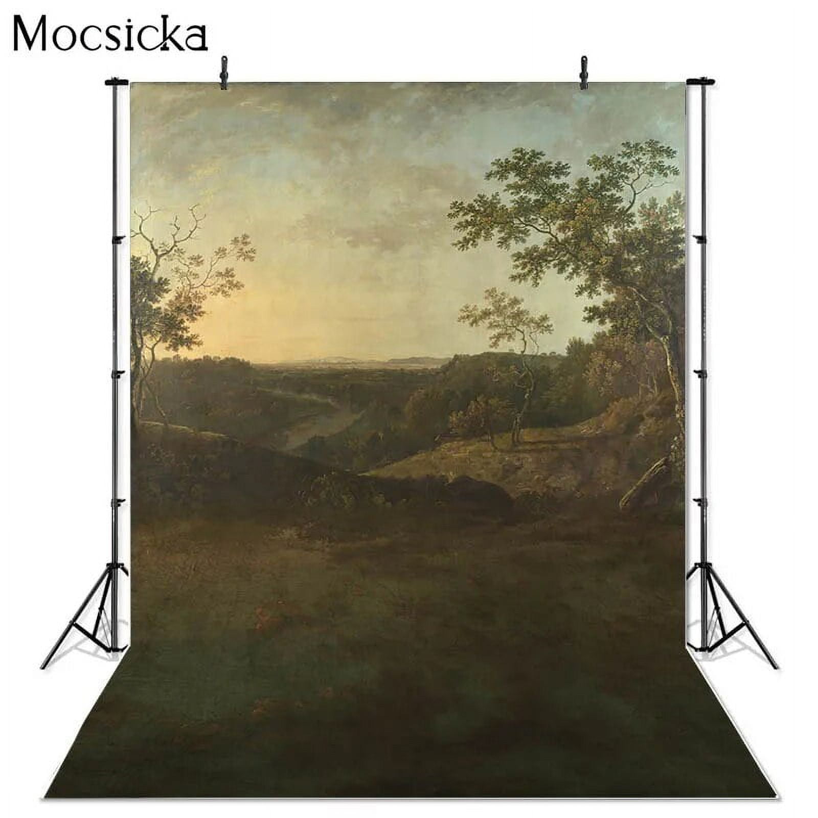 Retro Country Trail Photography Background Spring Green Field ...