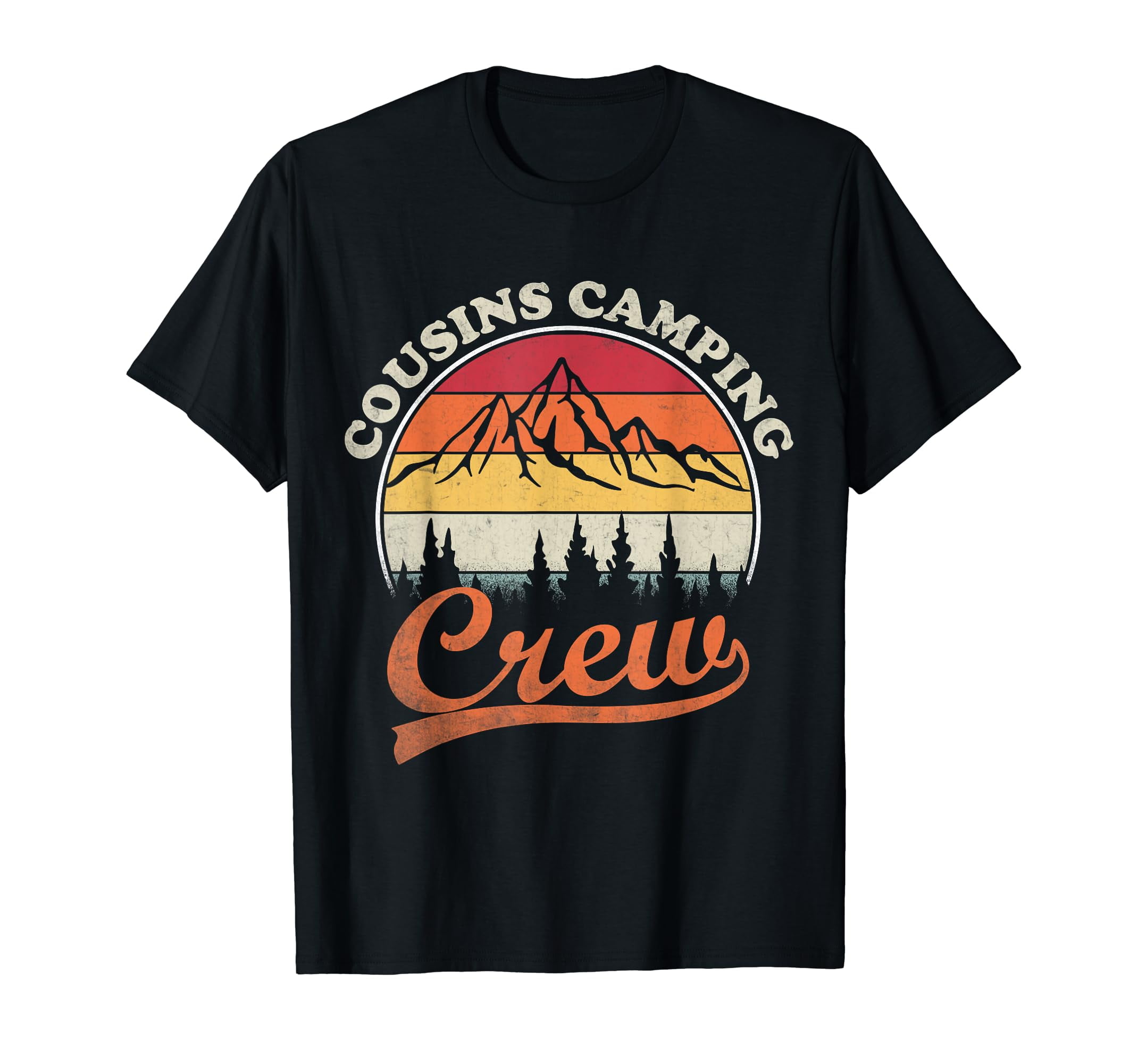 Retro Cousins Camping Crew, Vintage Cousin Crew Graphic T-Shirt ...