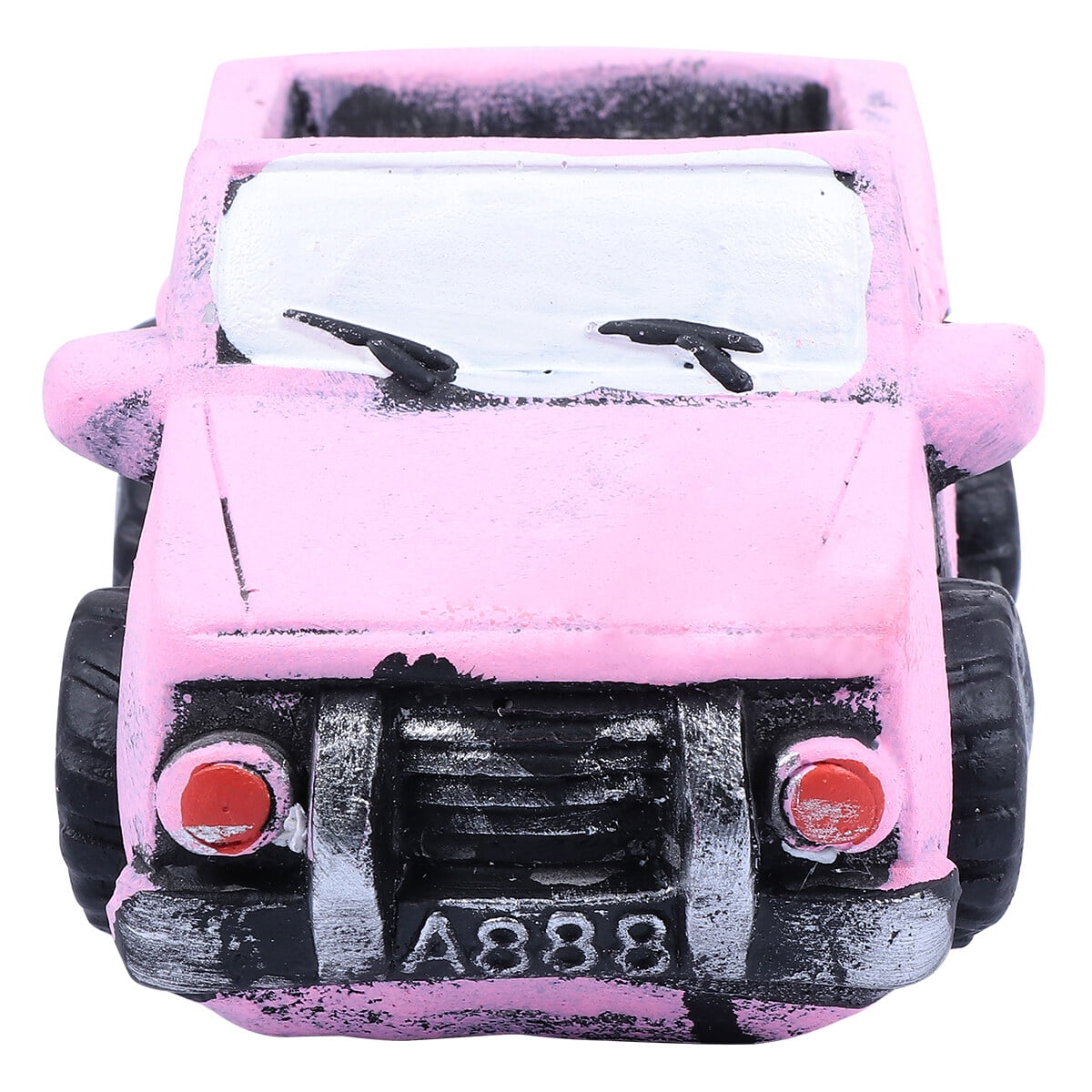 Retro Creative Pink Car Planter for Succulent Plants with Drainage Hole ...