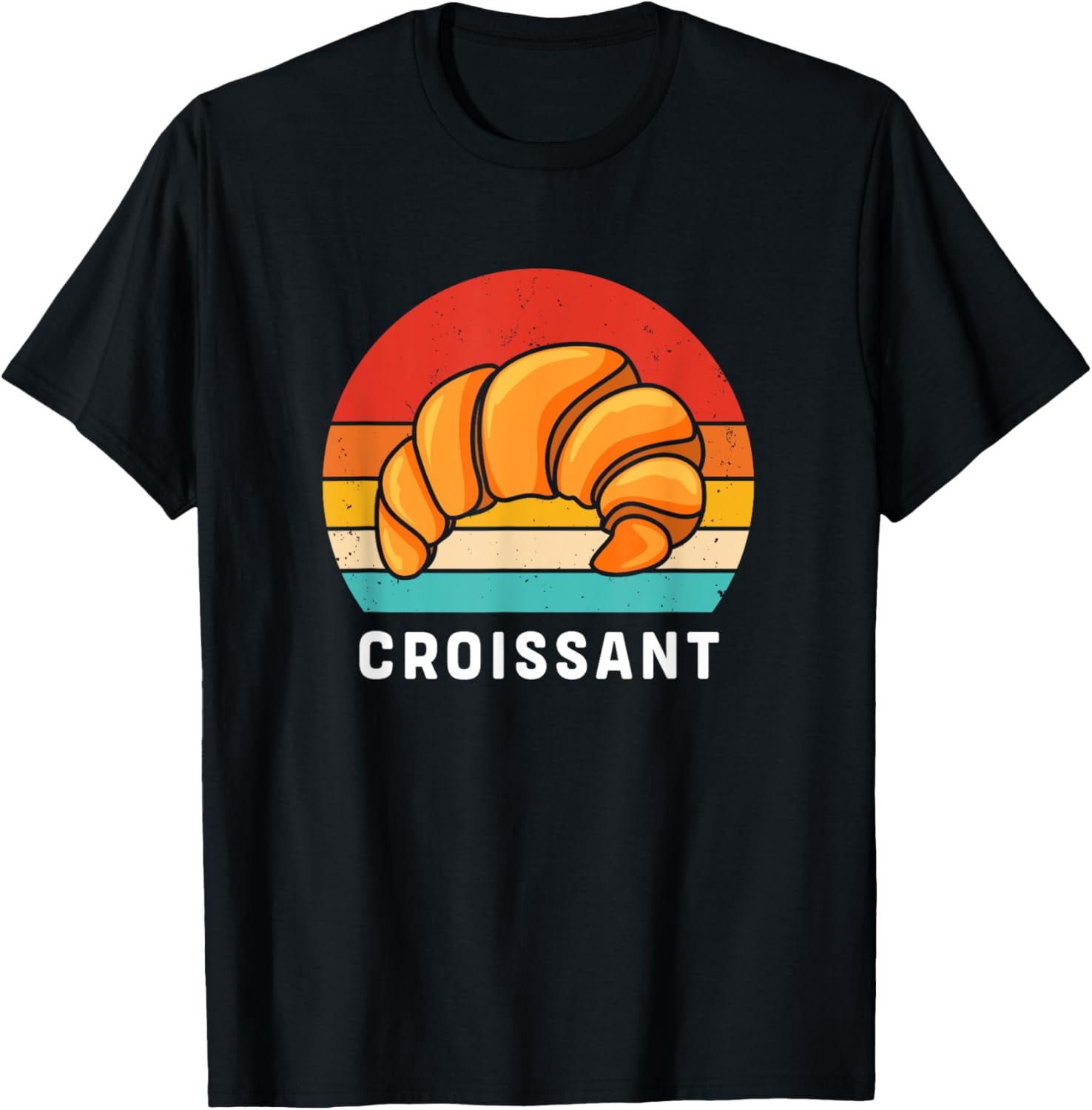 Retro Croissant Bread Baking French Bread Croissant T-Shirt men and ...
