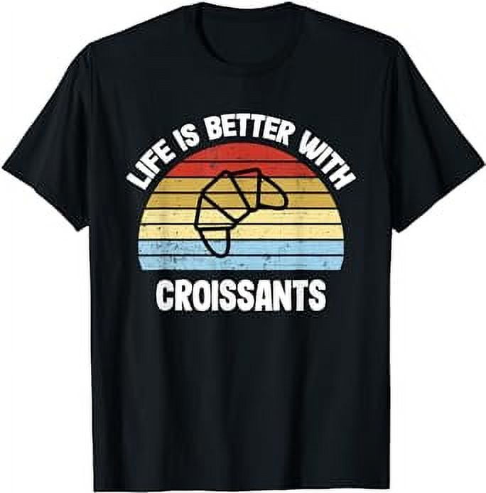 Retro Croissant T-Shirt - Walmart.com