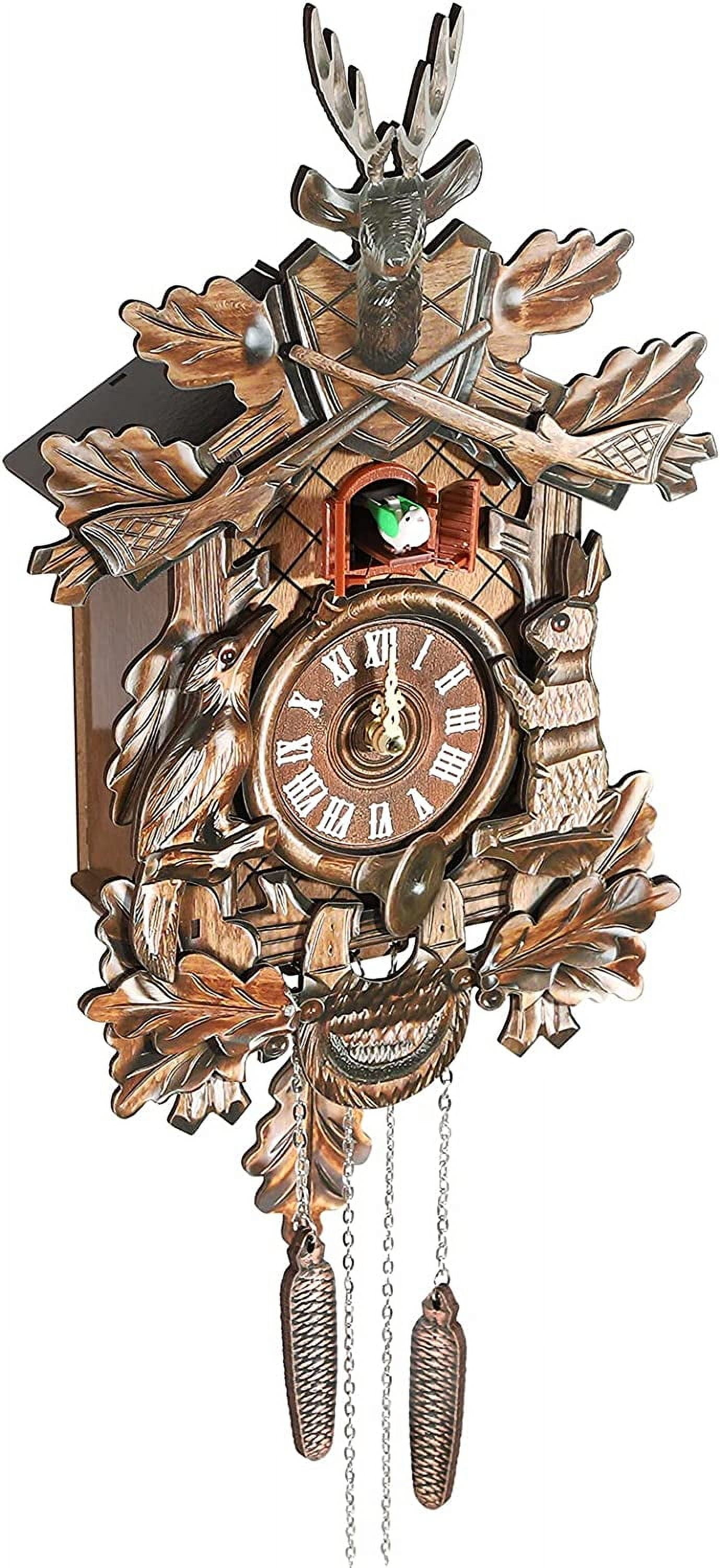 Retro Cuckoo Wall Clock,Antique Vintage Pendulum Clock for Wall Forest ...