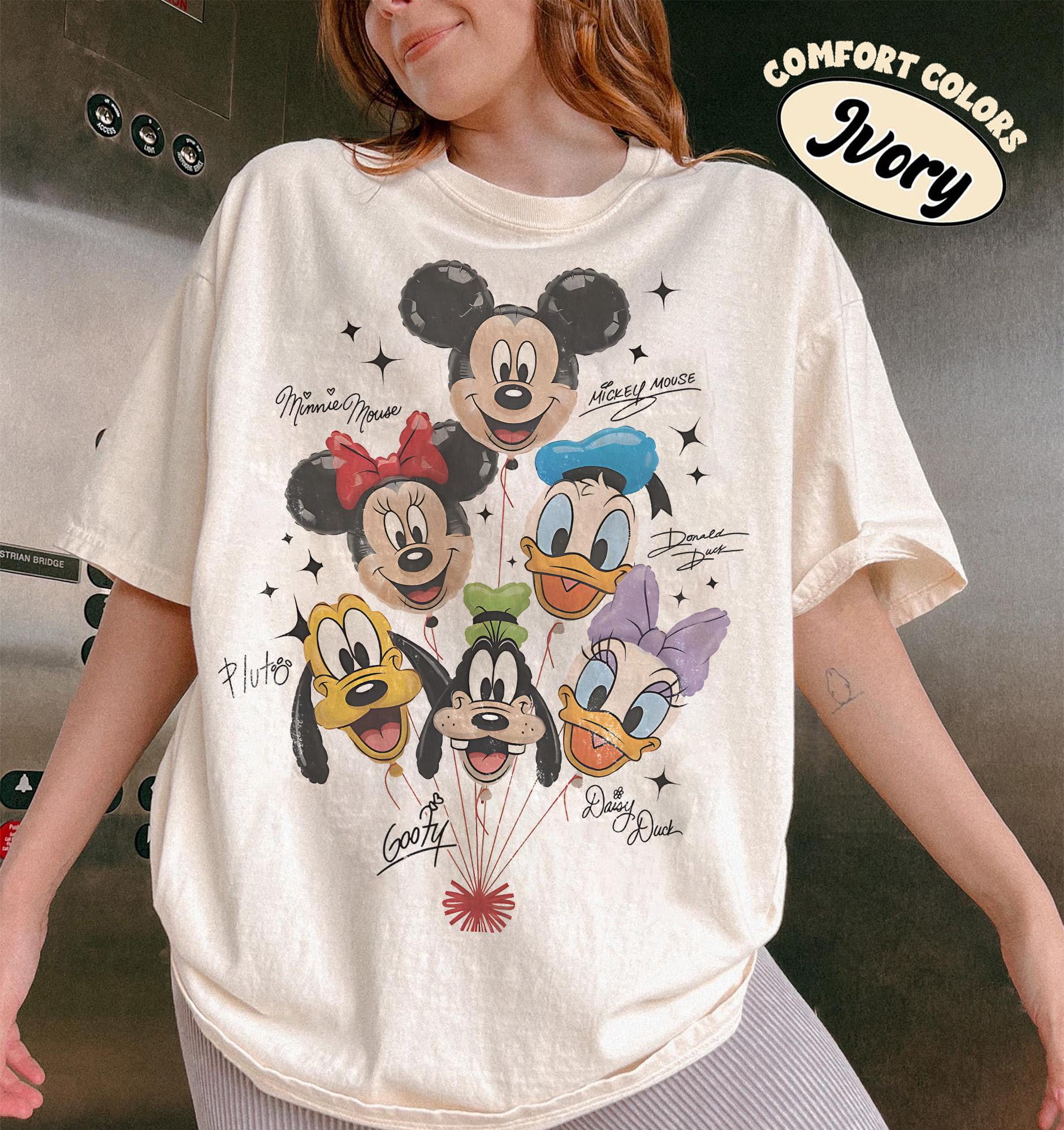 Retro Cute Mouse and Friends Balloon Shirt, Cute Mouse Minnie Donald ...