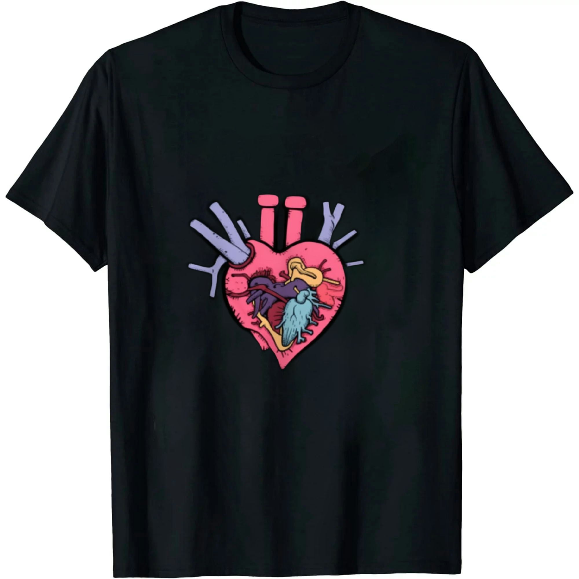 Retro Cvicu Cardiac Nurse Heart Flow Anatomy T-Shirt - Walmart.com