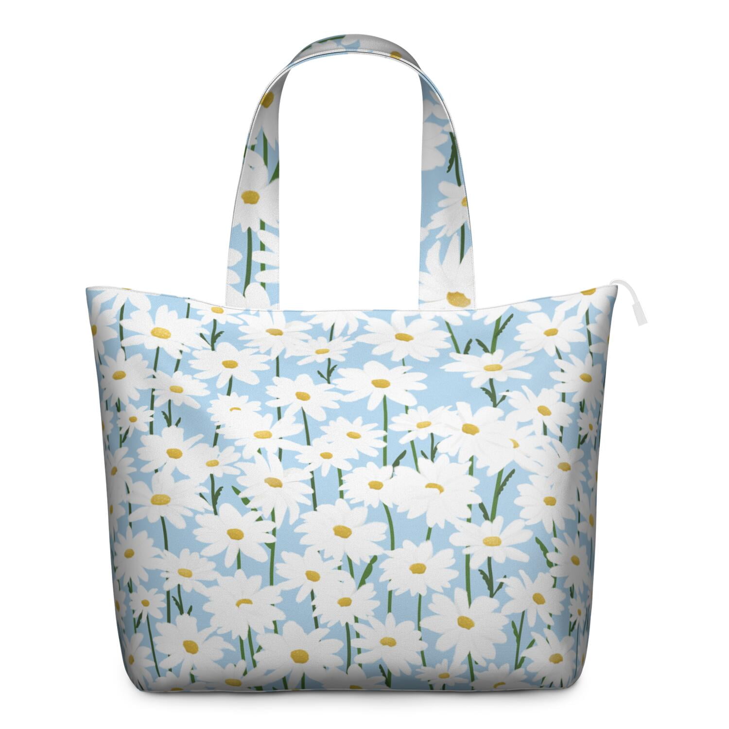 Retro Daisy Artwork Weekender Bag - Large Capacity Zipper Tote for ...