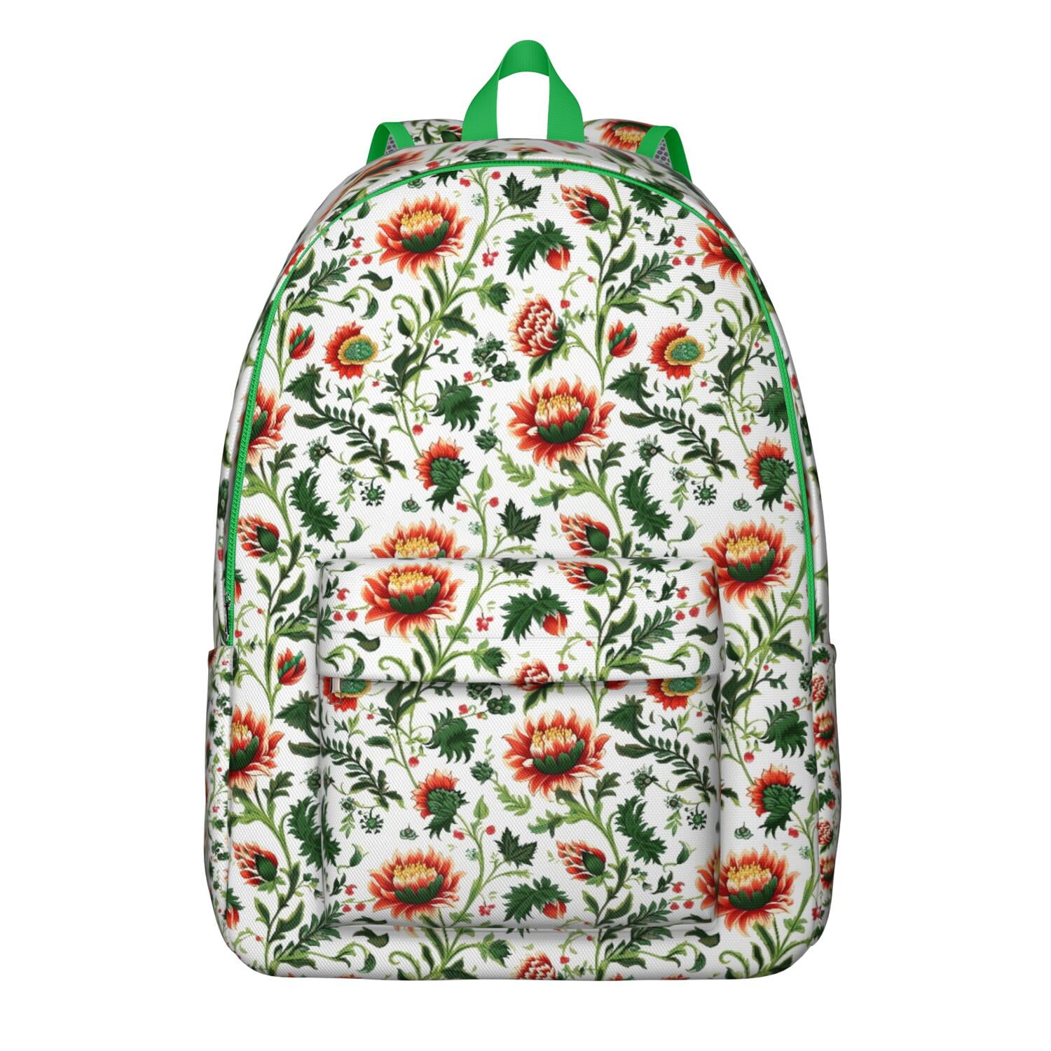 Retro Daisy Backpack - Waterproof Floral Bookbag with Sunny Yellow ...