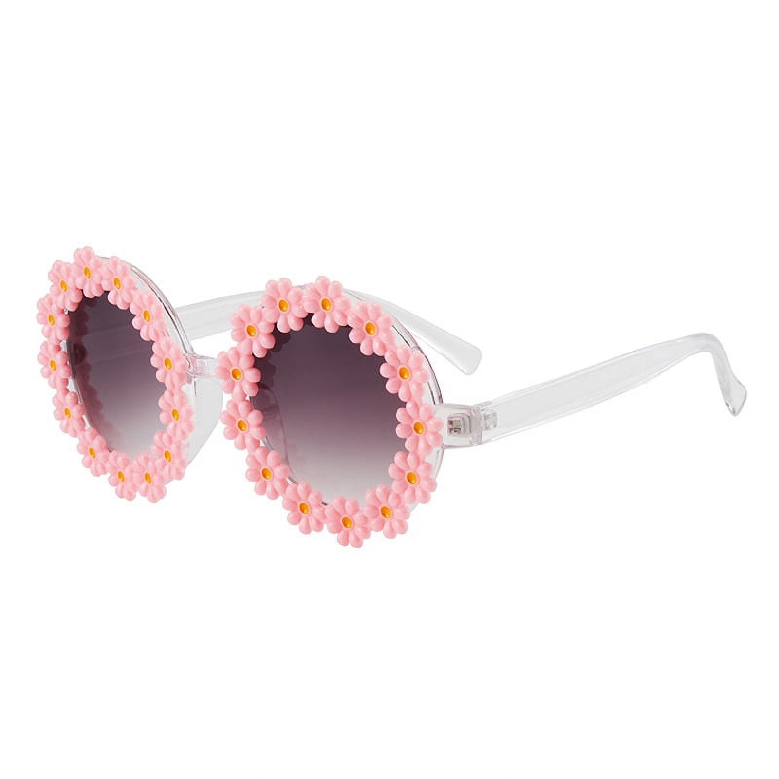 Retro Daisy Sunglasses for Women Flower Round Fashion Disco Festival ...