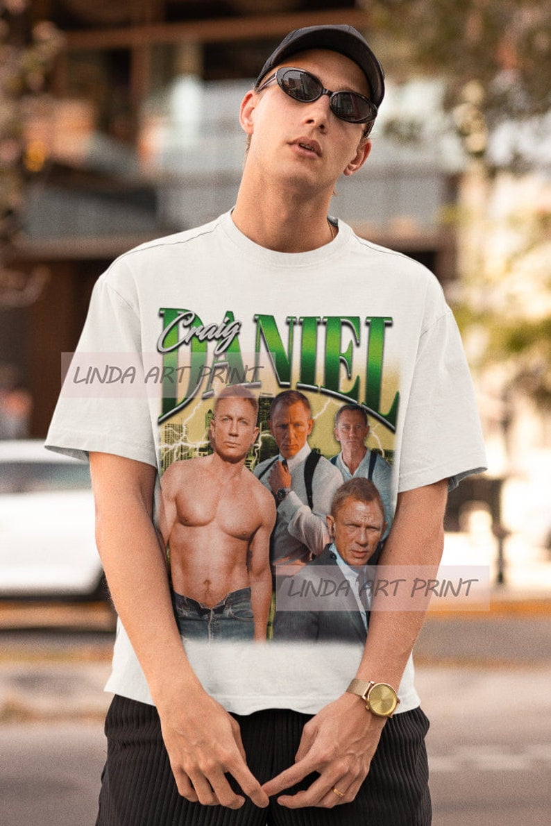 Retro Daniel Craig Shirt - Daniel Craig Tshirt,Daniel Craig T-shirt ...