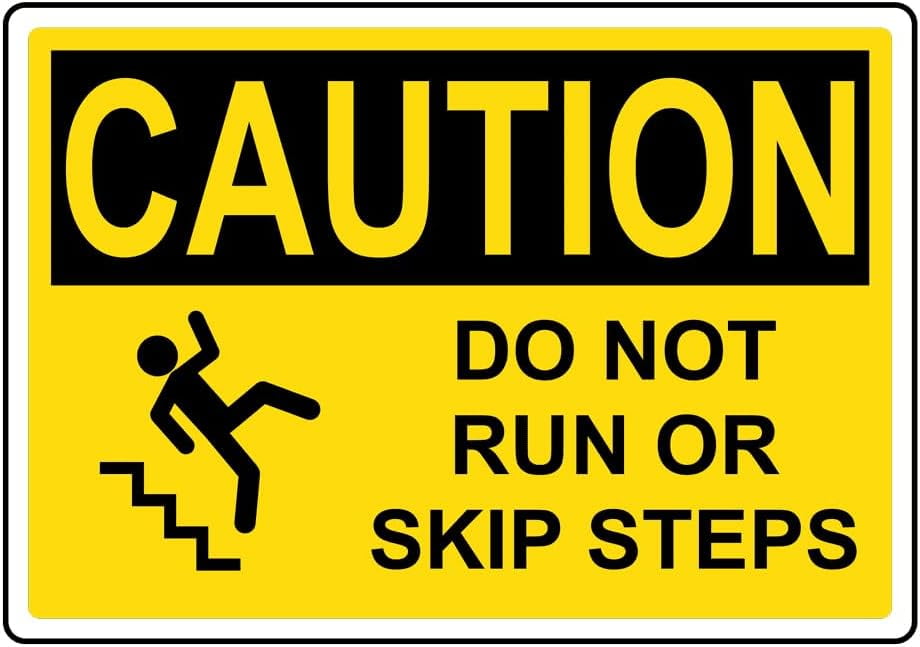 Retro Decor Tin Signs,“Caution - Stair Safety Sign”,for garage,bar ...