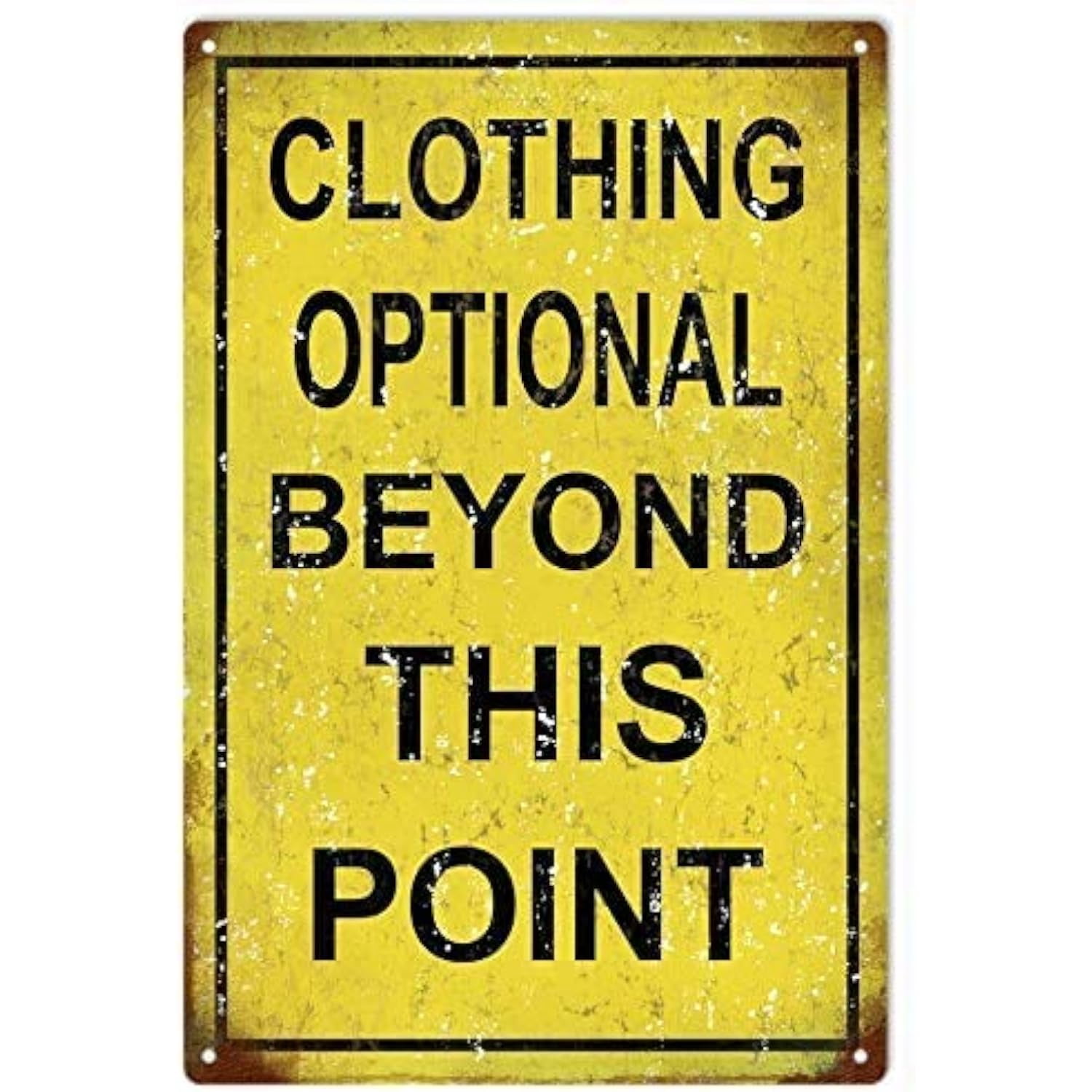 Retro Decor Tin Signs,“Clothing Optional Sign”,for garage,bar ...