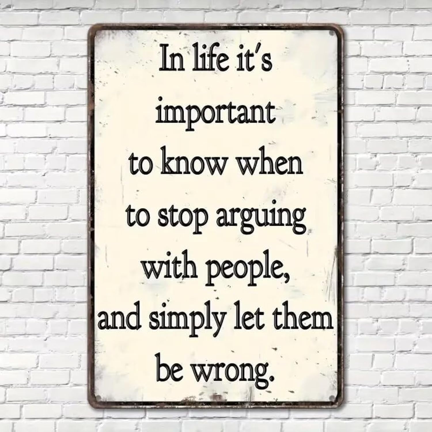 Retro Decor Tin Signs,"Conflict - Avoidance Wisdom Sign",for garage,bar ...